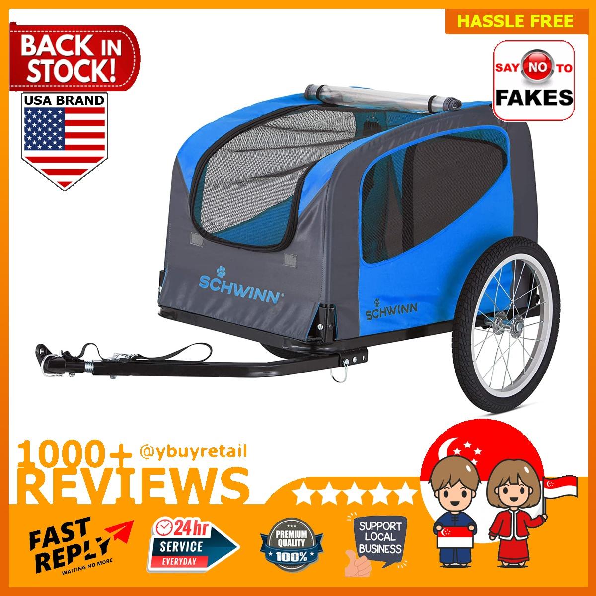 Schwinn Rascal Bike Pet Trailer, For Small and Large Dogs, Folding ...