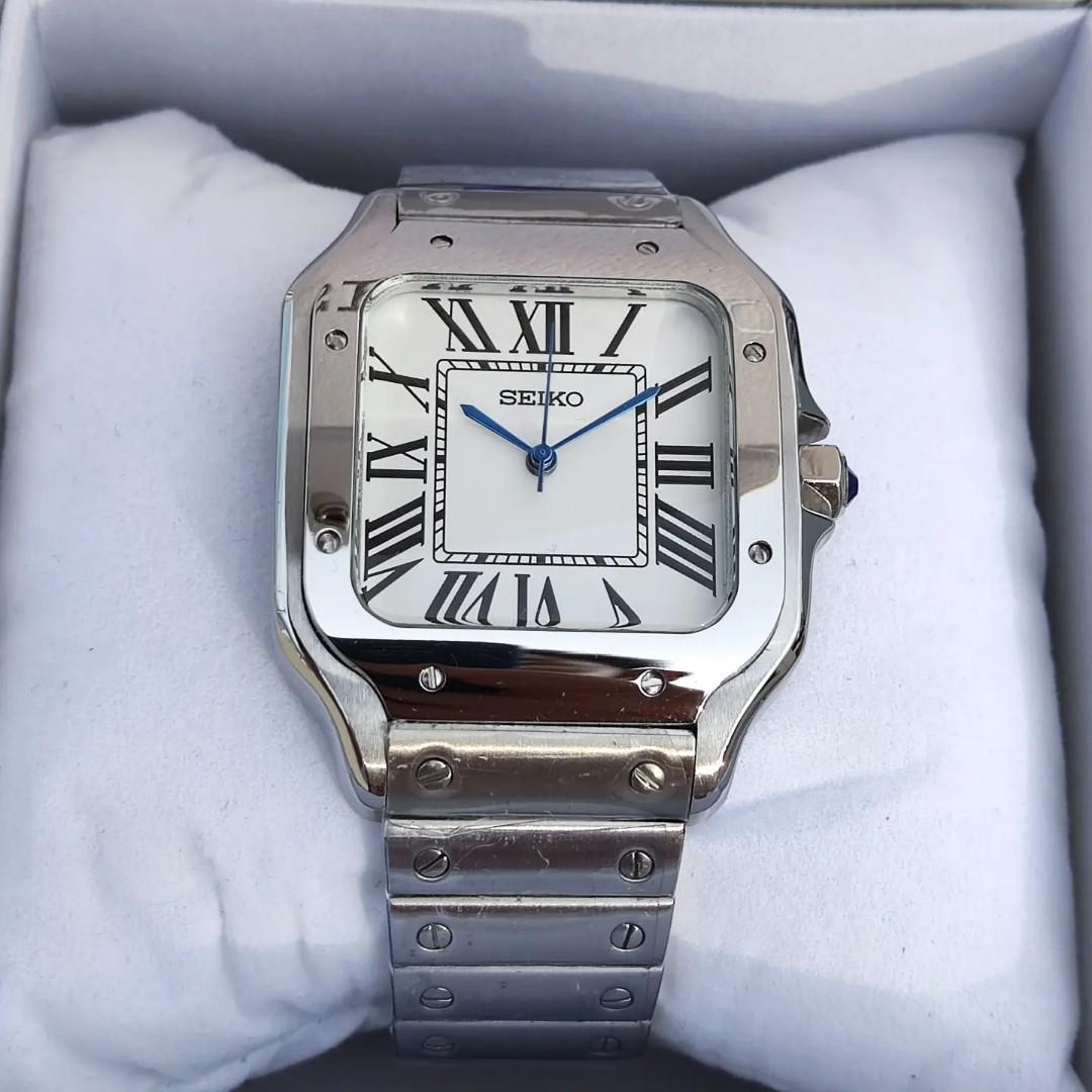 Seiko Cartier Santos Mod, Luxury, Watches on Carousell