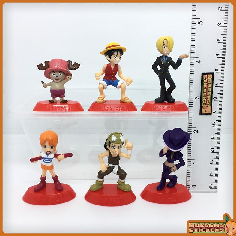 Set of 2 One Piece Coca Cola mini figures. Luffy Chopper Sanji Nami ...