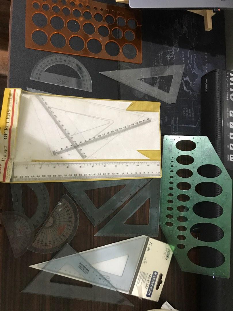 Set of rulers, Hobbies & Toys, Stationary & Craft, Stationery & School ...
