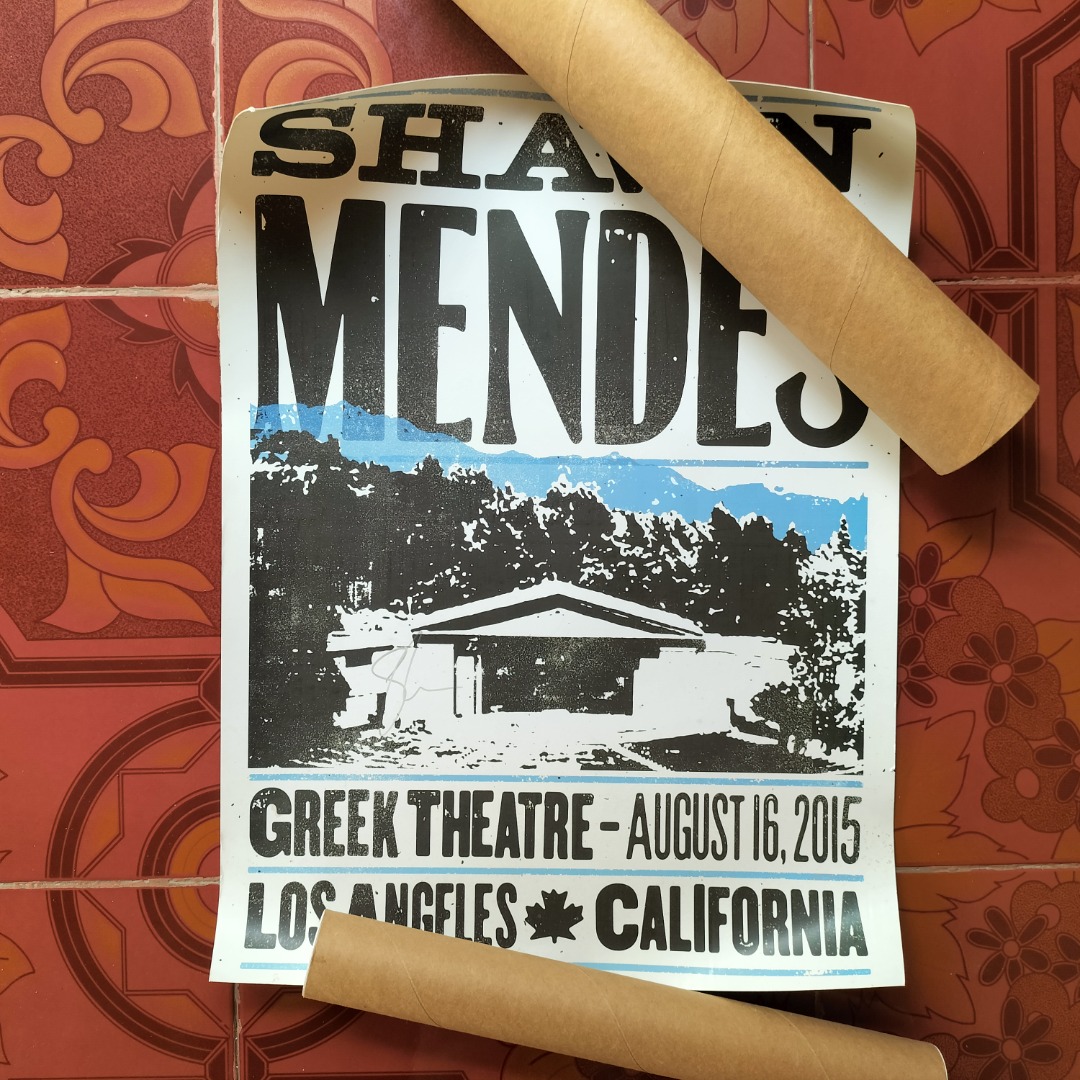 [SIGNED][RARE] Shawn Mendes - Greek Theatre Poster, Hobbies & Toys ...