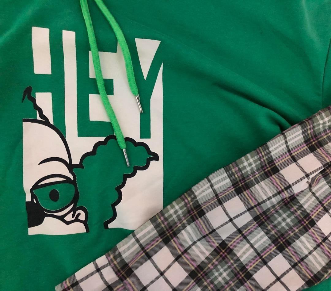 Simpson Green Hey, Men's Fashion, Tops & Sets, Hoodies on Carousell