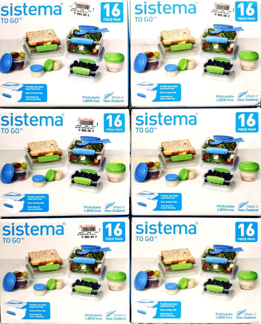 SISTEMA TO GO PLASTIC STORAGE CONTAINER / TUPPERWARE / LUNCH BOX 16 ...