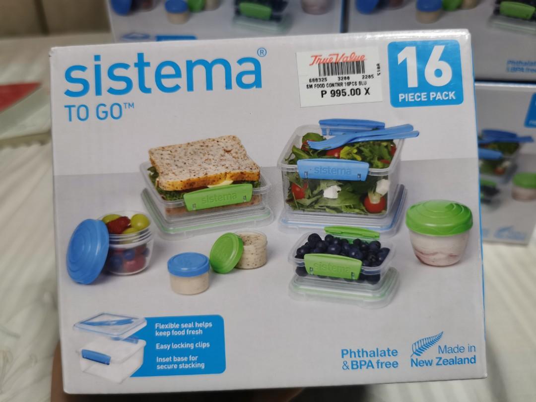 SISTEMA TO GO PLASTIC STORAGE CONTAINER / TUPPERWARE / LUNCH BOX 16 ...