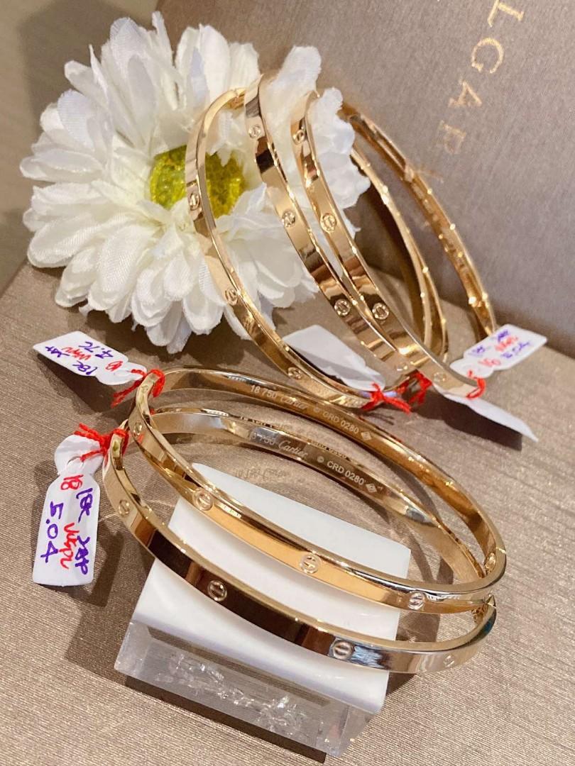 SLIM BANGLES 18K GOLD, Women's Fashion, Jewelry & Organizers, Bracelets ...