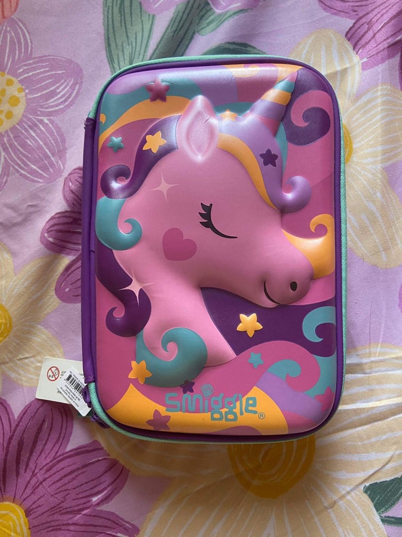 Smiggle Unicorn (Triple Pen Case) Pencil Case, Hobbies & Toys ...