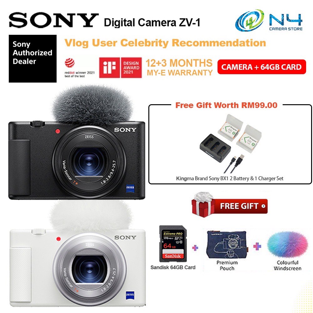 Sony Zv-1 compact camera, Photography, Cameras on Carousell