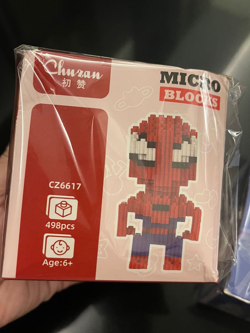 Spiderman & chopper micro blocks, Hobbies & Toys, Toys & Games on Carousell