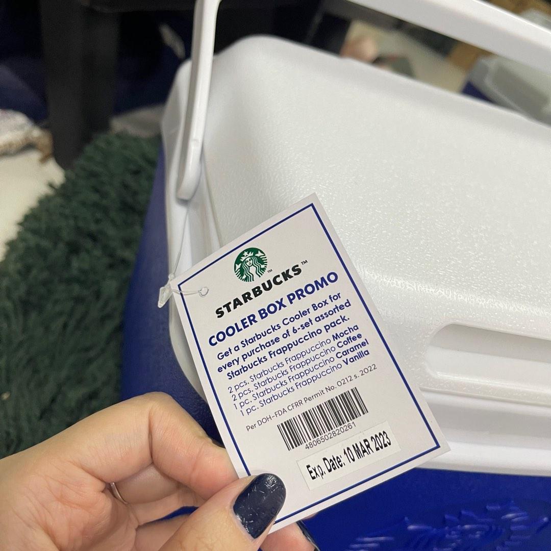 Starbucks Cooler Set with 6 frappes Color Blue, Food & Drinks ...