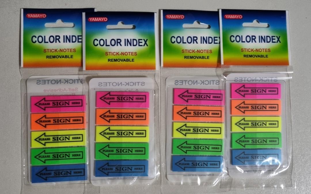 Sticky Notes / Post-its / Sign Here, Hobbies & Toys, Stationery & Craft ...