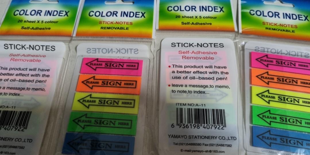 Sticky Notes / Post-its / Sign Here, Hobbies & Toys, Stationery & Craft ...
