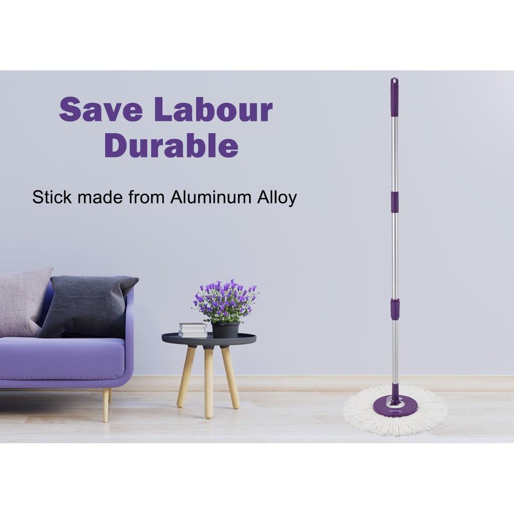 SupaMop Classic SH-350-8 Hand Press Spin Mop Set, Furniture & Home ...