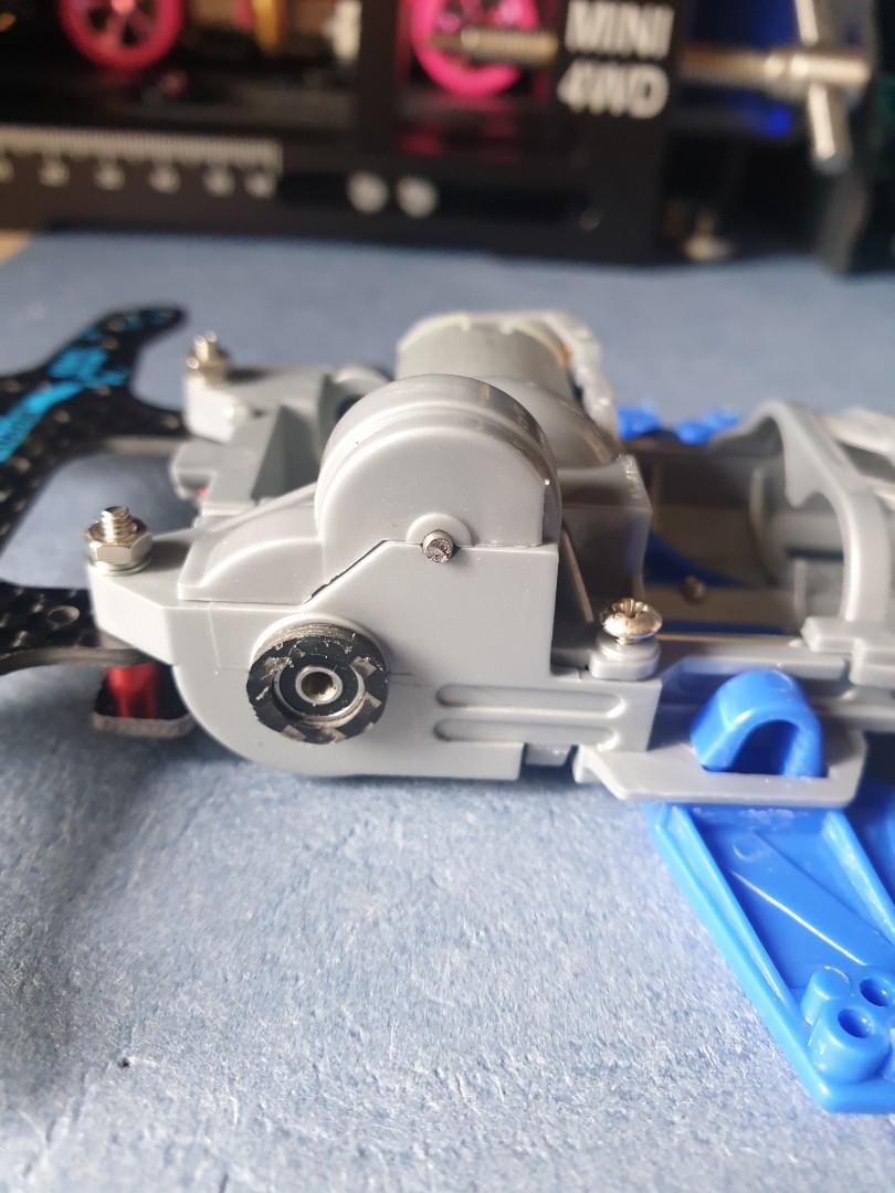 Tamiya mini 4wd- Super 2 / S 2 carbon chassis, wheel , floating blue ...