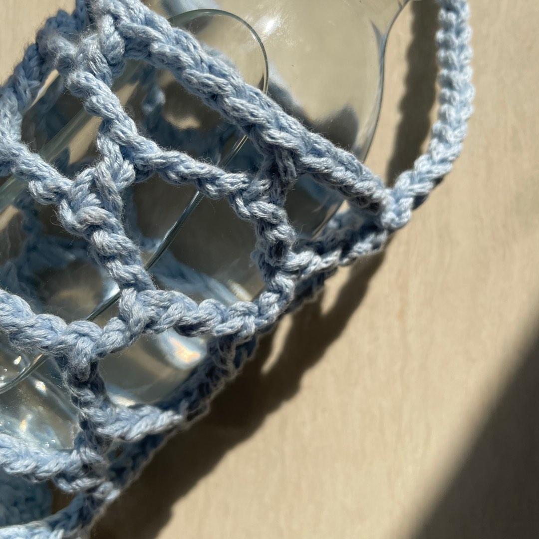 Crochet diy pattern water bottle holder sling bag, Hobbies & Toys ...