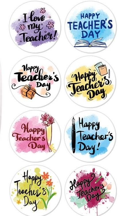 Teachers' Day Sticker Gift Packing Seal Labels, Hobbies & Toys ...