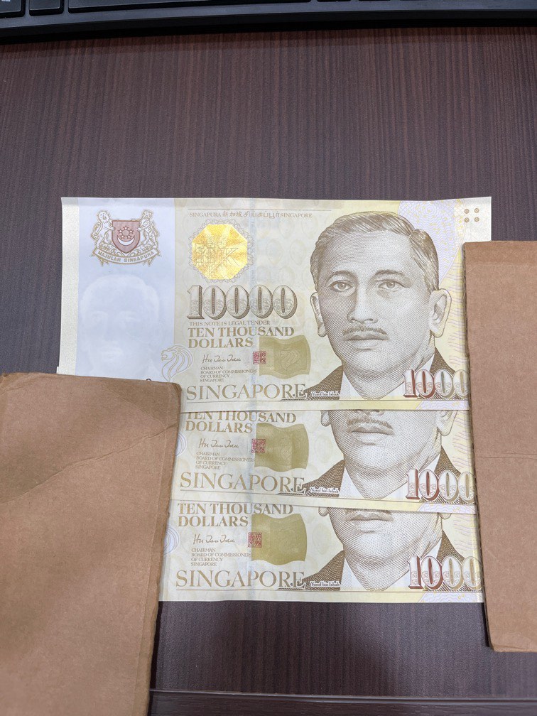 Ten thousand Dollar Singapore Notes, Hobbies & Toys, Memorabilia ...