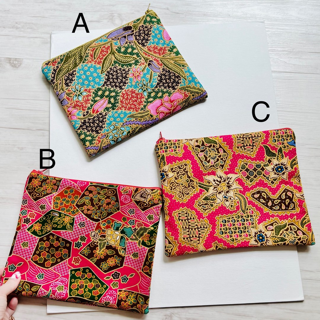 The Must-Have Batik Pouch Handmade in Singapore, Women's Fashion, Bags ...