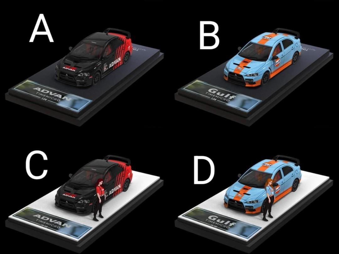 Time Micro TM 1:64合金模型!Lancer EVO X (ADVAN/GULF), 興趣及遊戲, 玩具 & 遊戲類 - Carousell