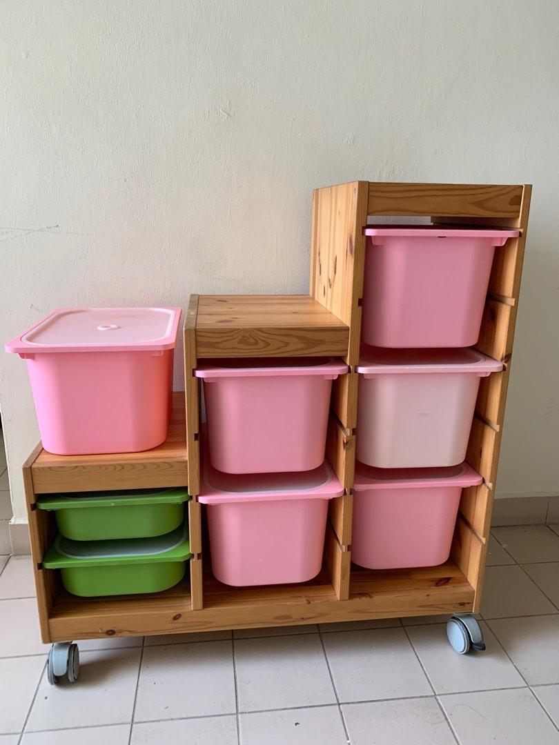 Trofast Pine Storage Cabinet with containers, Furniture & Home Living ...