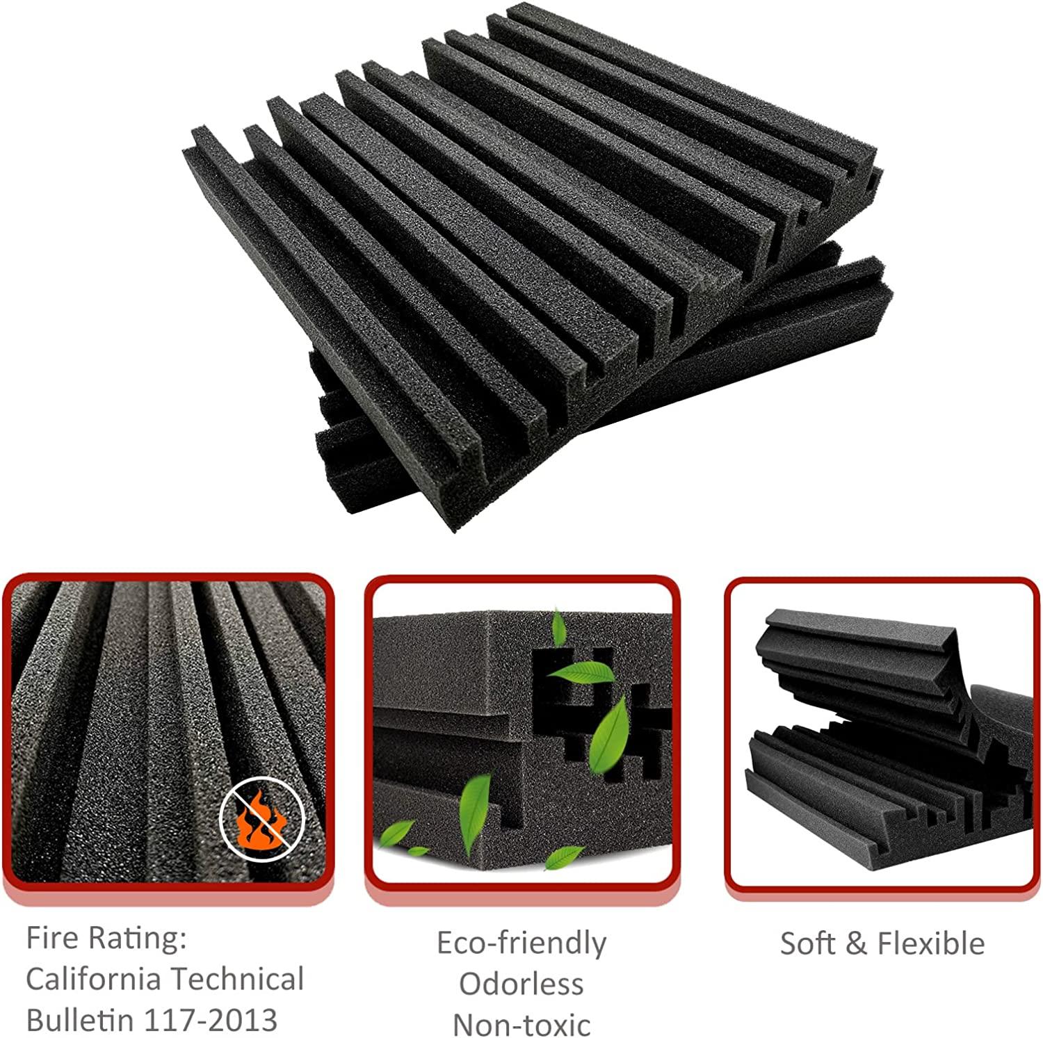 TroyStudio Acoustic Studio Absorption Foam Panel, 12 X 12 X 2 inches ...