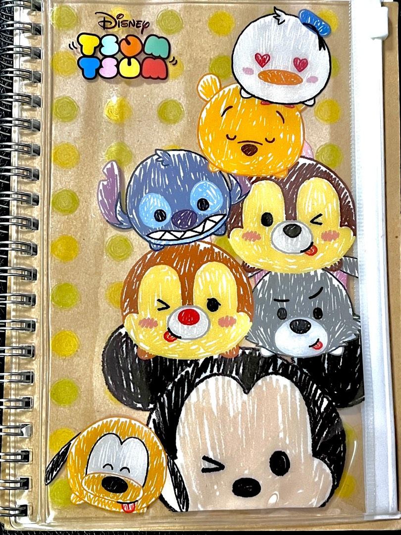 Tsum Tsum note book+收納袋@Disney, 興趣及遊戲, 書本 & 文具, 雜誌及其他 - Carousell