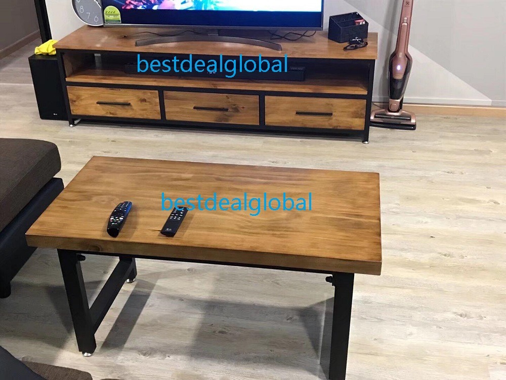 TVS 001, Retro/ Vintage/ Loft / Industrial Solid Wood TV Console ；CFTS 001 Vintage Solid Wood ...