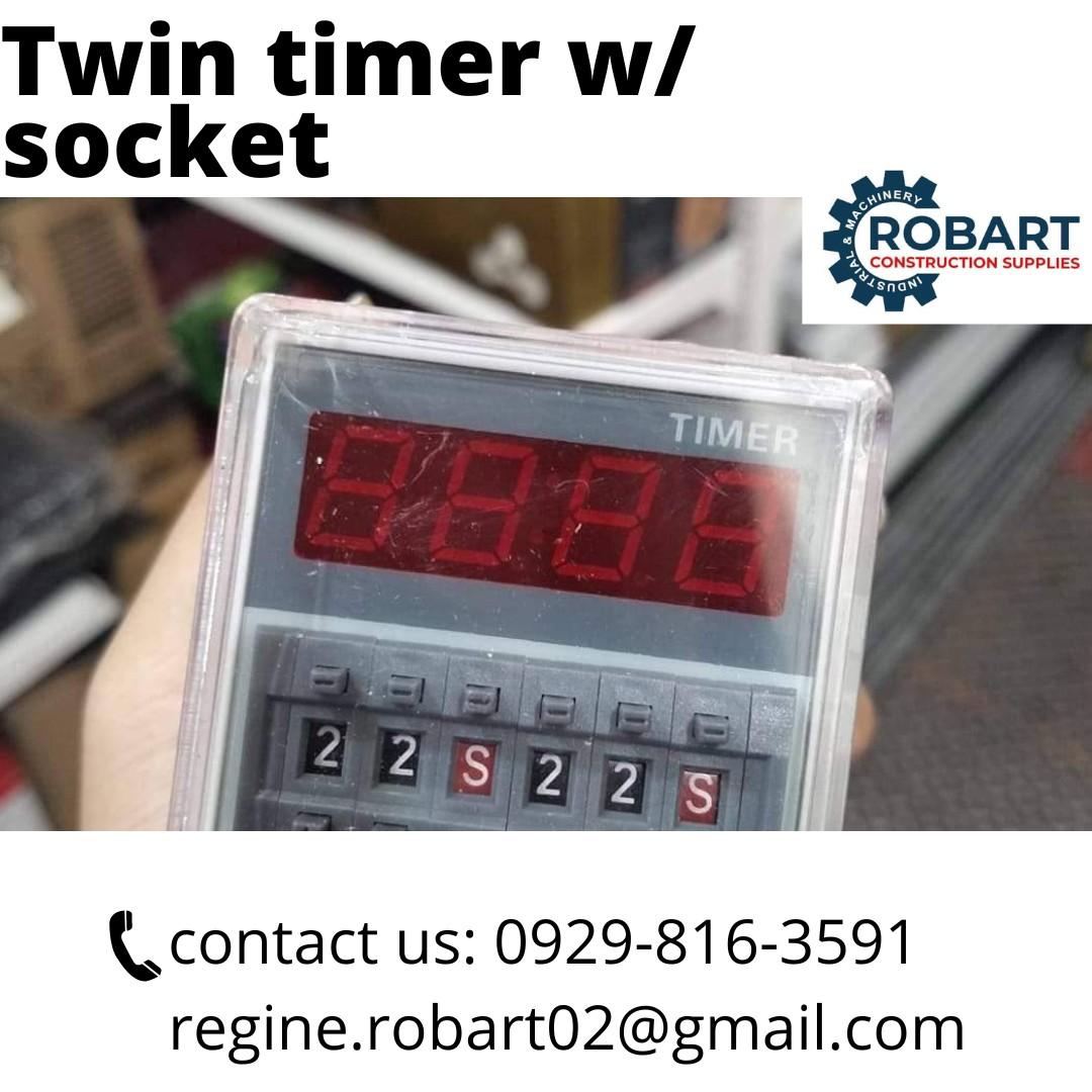 Twin timer w/ socket, Commercial & Industrial, Construction Tools ...