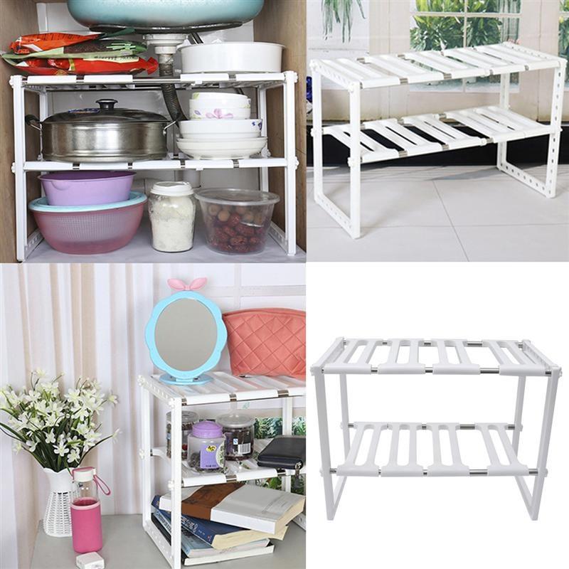 Under Sink Rack Kitchen Rack Adjustable Extendable Storage Rack Art ...