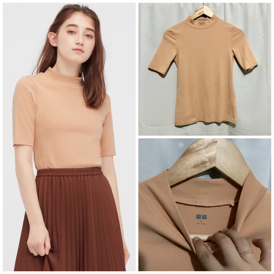 Uniqlo Stretch Cotton Top, Women's Fashion, Tops, Blouses on Carousell