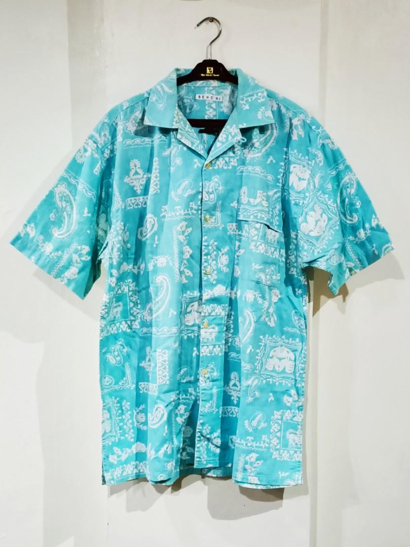 Vintage Bench Tropical Teal Polo Shirt, Men's Fashion, Tops & Sets, Tshirts & Polo Shirts on ...