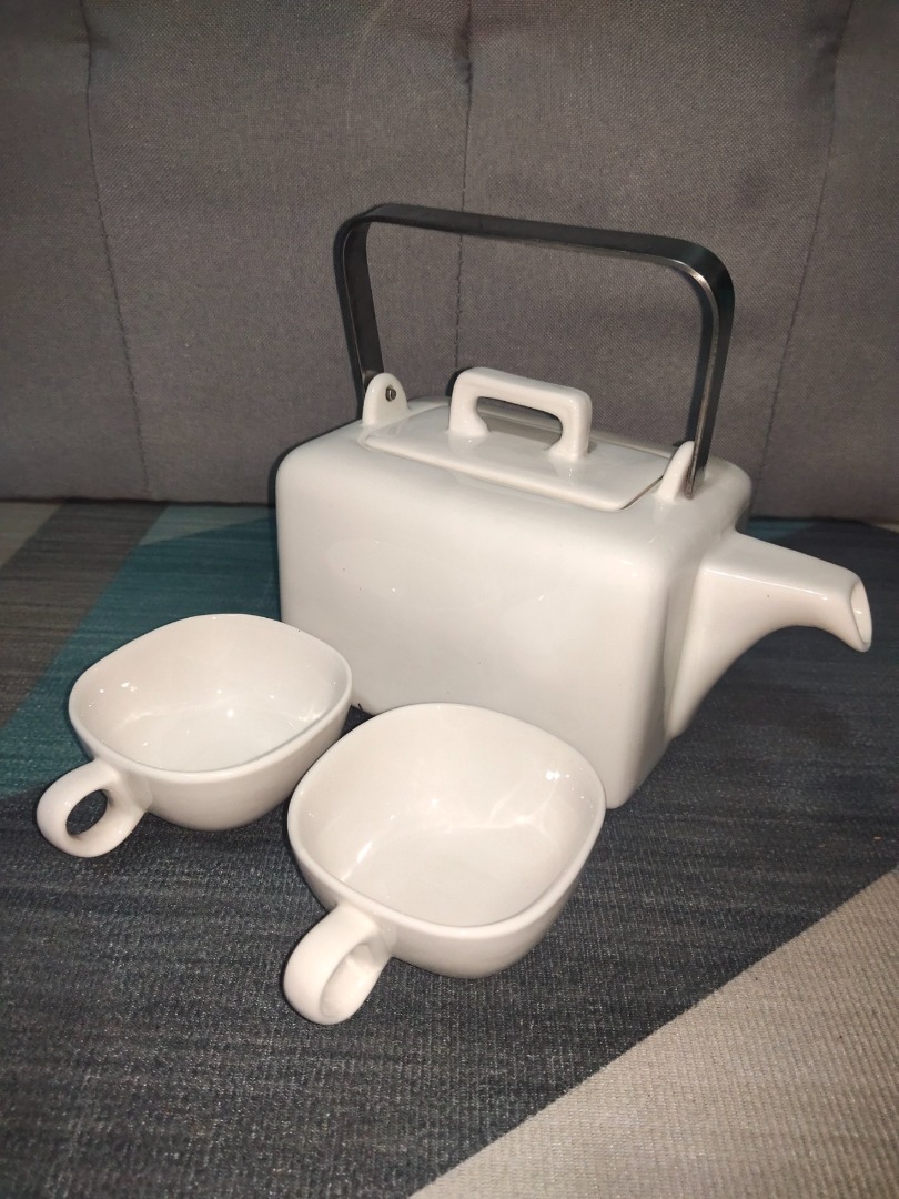 White Teapot Set, TV & Home Appliances, Kitchen Appliances, Coffee ...