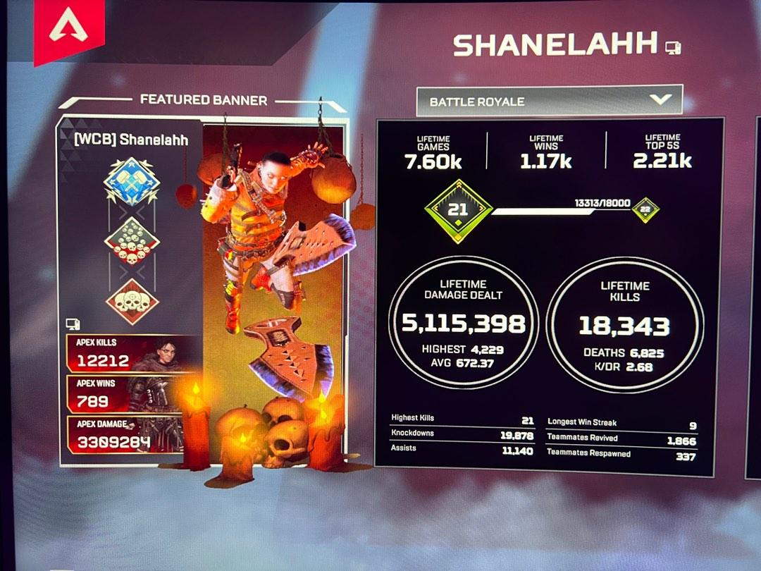 Wraith apex account, Video Gaming, Video Games, Others on Carousell