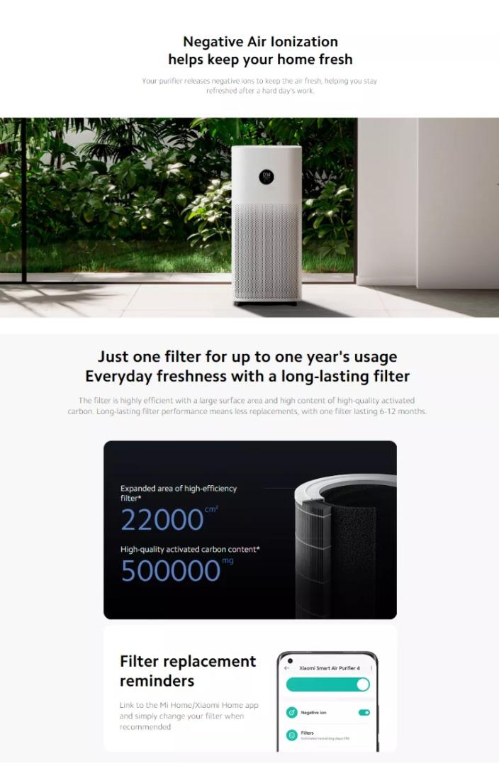 XIAOMI BHR5274GL MI SMART AIR PURIFIER 4 LITE - 1 YEAR WARRANTY, TV ...