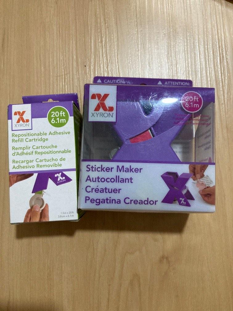 Xyron Sticker Maker and refill cartridge, Hobbies & Toys, Stationery ...