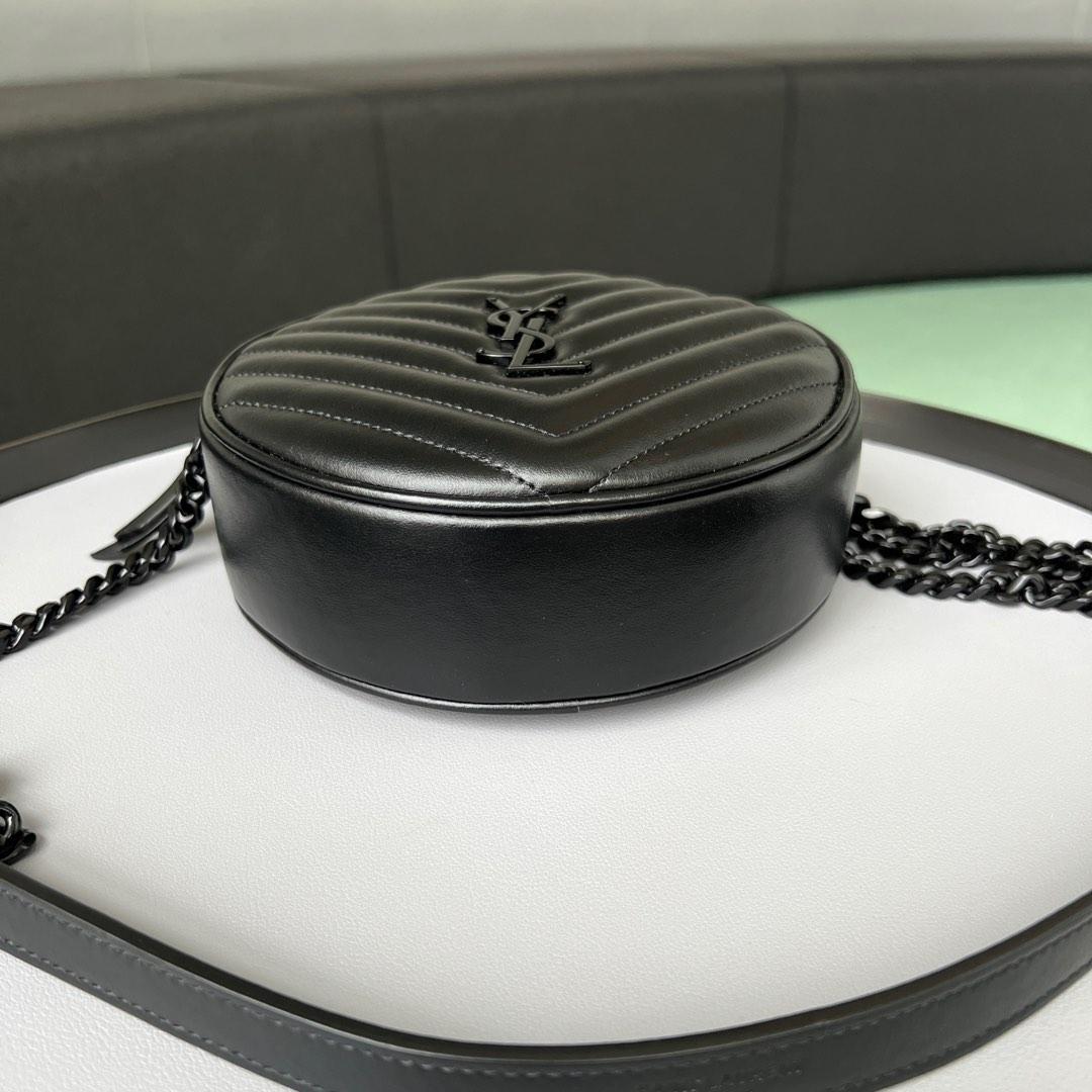 Ysl Saint Laurent Vinyle Round Bag, Luxury, Bags & Wallets on Carousell
