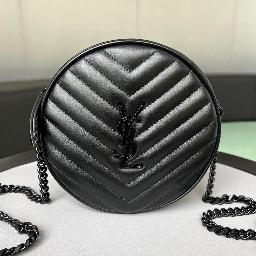 Ysl Saint Laurent Vinyle Round Bag, Luxury, Bags & Wallets on Carousell