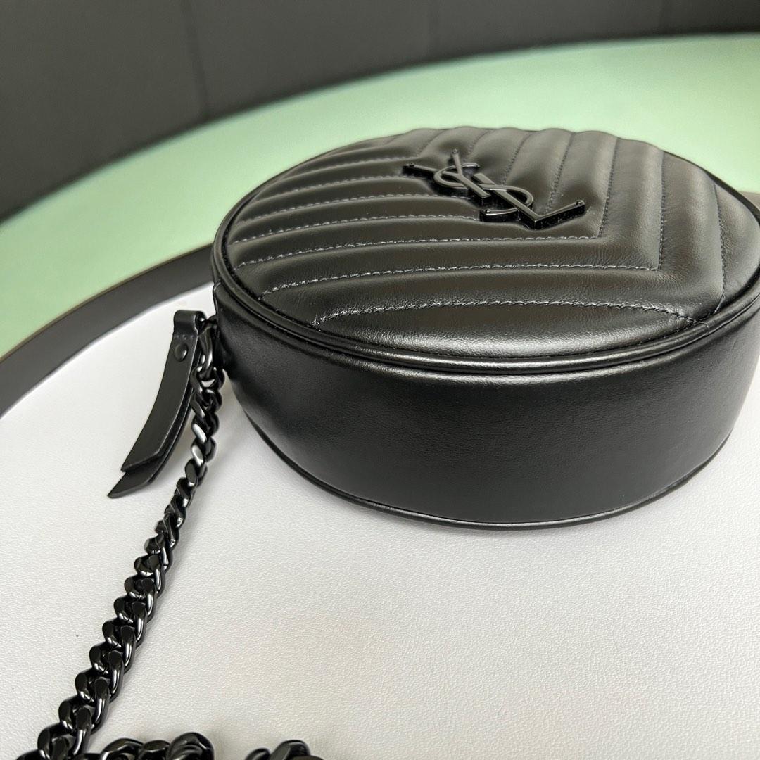Ysl Saint Laurent Vinyle Round Bag, Luxury, Bags & Wallets on Carousell
