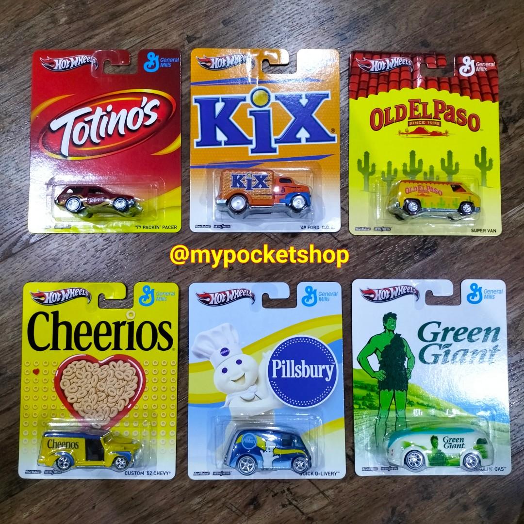 ($12-$25) Hot Wheels GENERAL MILLS Assortment - '77 Packin Pacer - '49 ...