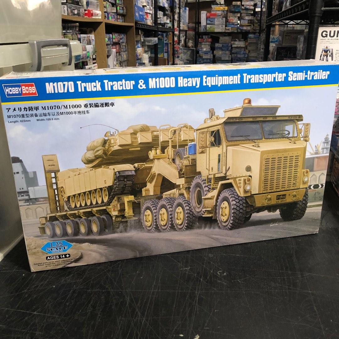 1/35 Hobby Boss M1070 Truck Tractor & M1000 Heavy Equipment Transporter ...