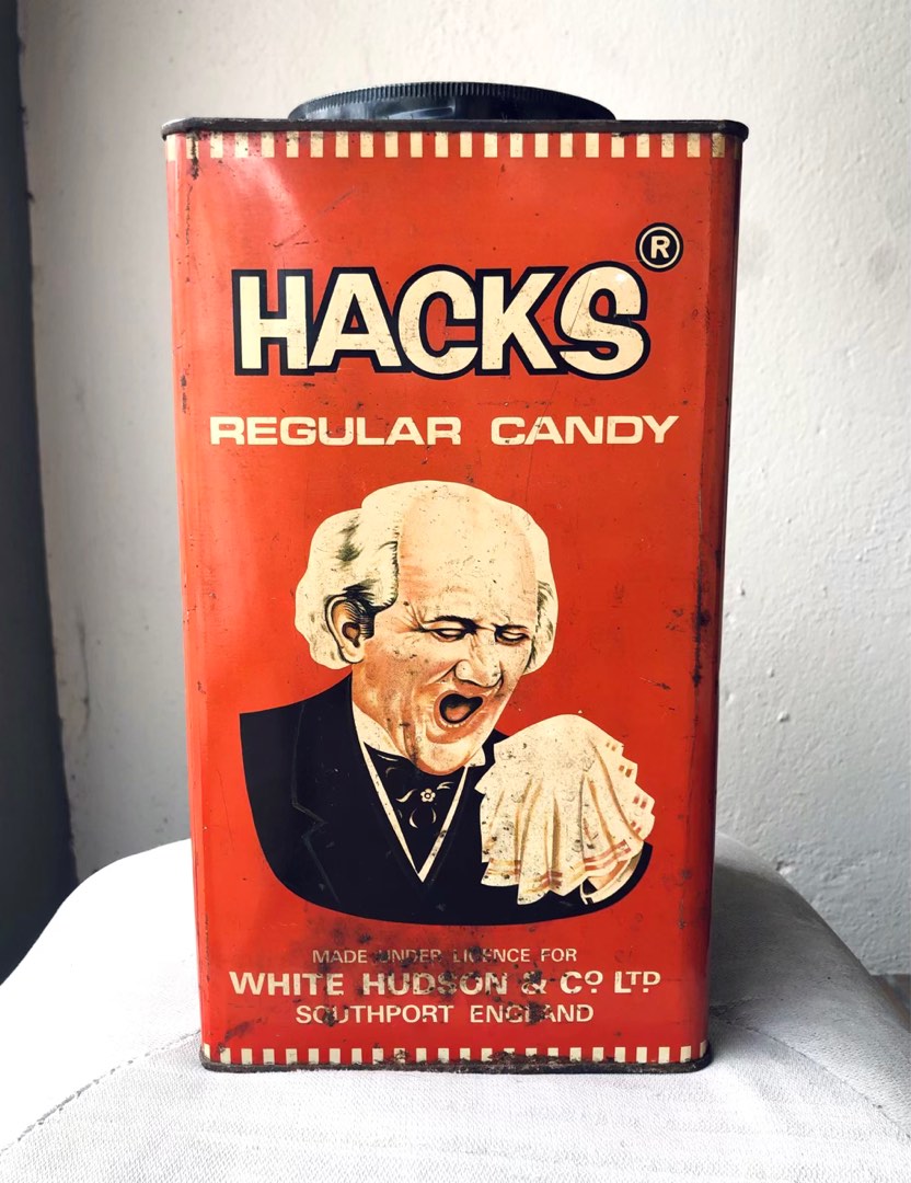 1960s Vintage HACKS Candy Tin Malaya Thailand, Hobbies & Toys ...