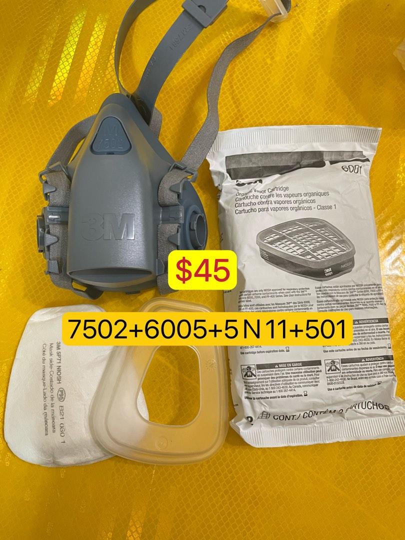 3M 7502/6200 Gas Mask, Health & Nutrition, Face Masks & Face Shields on ...