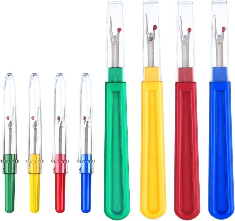 8 Pieces Colorful Seam Ripper 4 Big and 4 Small Handy Stitch Ripper ...