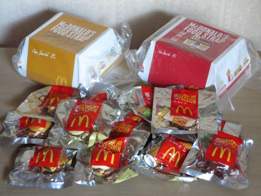 麥當勞 麥麥掛 掛飾 McDonald’s food strap complete set, 興趣及遊戲, 玩具 & 遊戲類 - Carousell