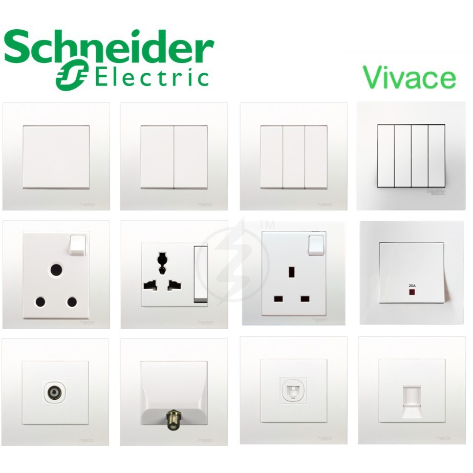 施耐德電氣 Schneider Electric - Vivace Series, 家庭電器, 轉插器及插頭 - Carousell