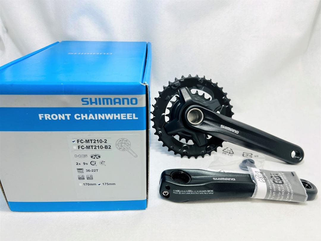 全新 SHIMANO FC-M210 2*9速 登山車 一體式 牙盤/大盤組/齒盤 FC-M210-2, 體育器材, 自行車及配件, 單車在旋轉拍賣