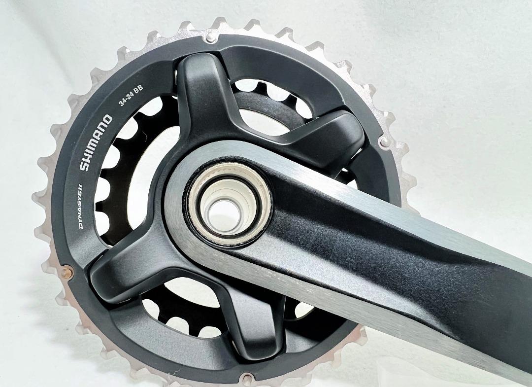 全新 SHIMANO SLX FC-M7000 2*11速 登山車 一體式 牙盤/大盤組/齒盤 34/24T, 體育器材, 自行車及配件, 單車在旋轉拍賣