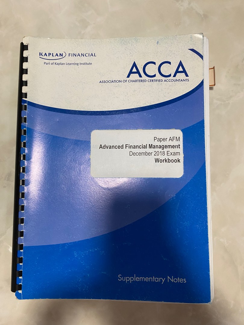 ACCA AFM Workbook, Hobbies & Toys, Books & Magazines, Textbooks on ...