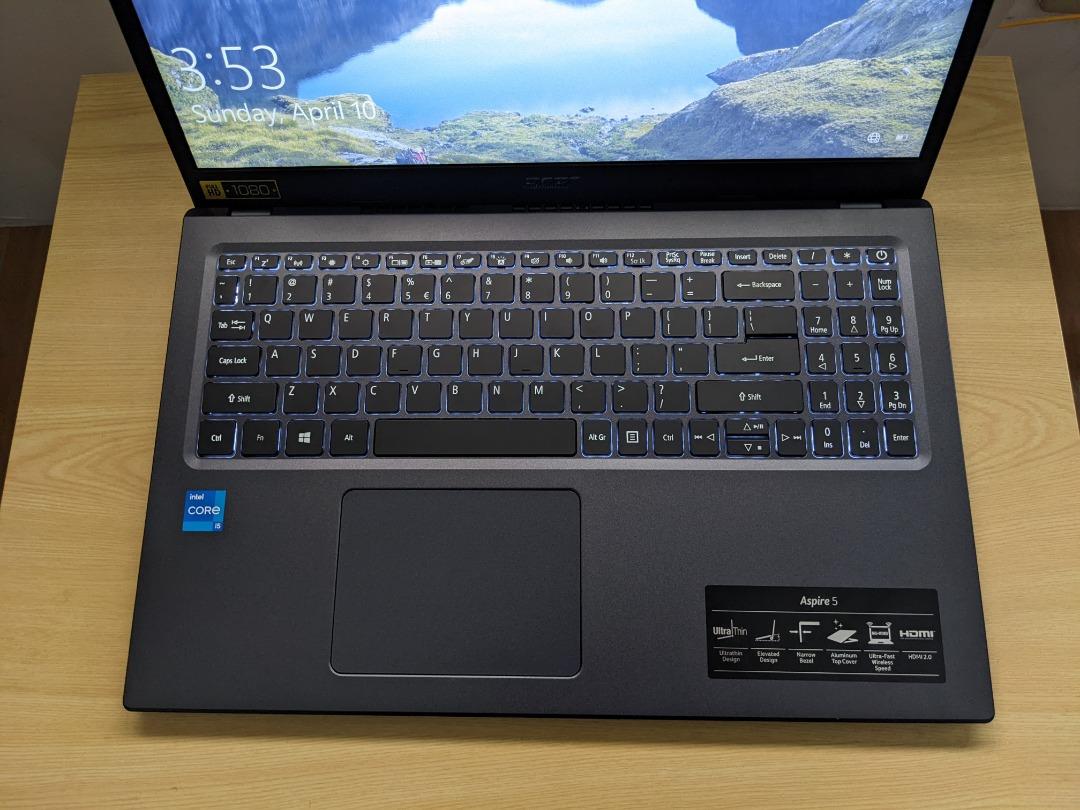 Acer Aspire 5 Core i5 1135G7 11th Gen 8GB 512SSD Backlit Keys Win 11 ...