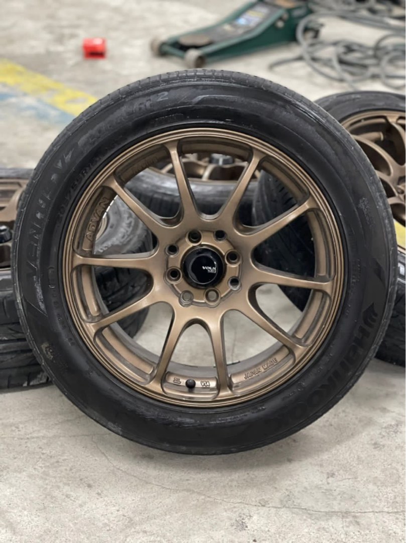 Advan 16 inch sport rim Persona tyre 70%, Auto Accessories on Carousell