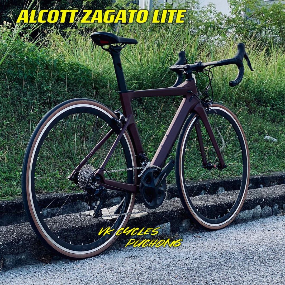 ALCOTT ZAGATO LITE FULL SHIMANO 105 Roadbike 2x11Speed Carbon, Alloy Wheelset = RM155 3YEARS ...